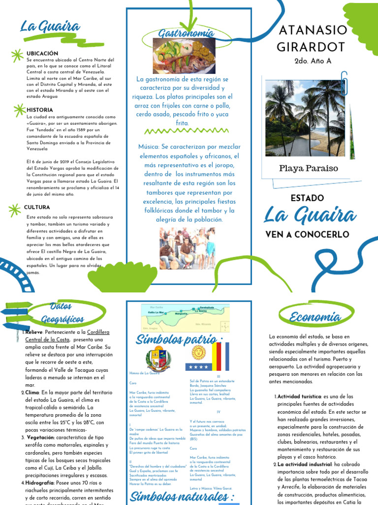 Folleto Tríptico La Guaira | PDF | Ciencias de la Tierra Folleto Tríptico La Guaira | PDF | Ciencias de la Tierra