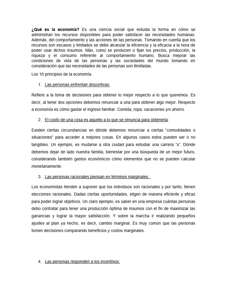 Los 10 Principios de La Economía | PDF | Oferta (economía) | Mercado ... Los 10 Principios de La Economía | PDF | Oferta (economía) | Mercado ...