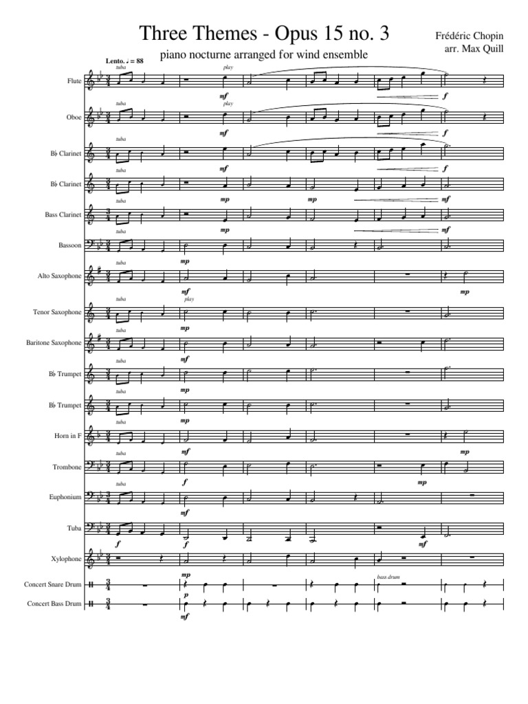Three Themes Complete 2 | PDF | Tuba | Classical Music