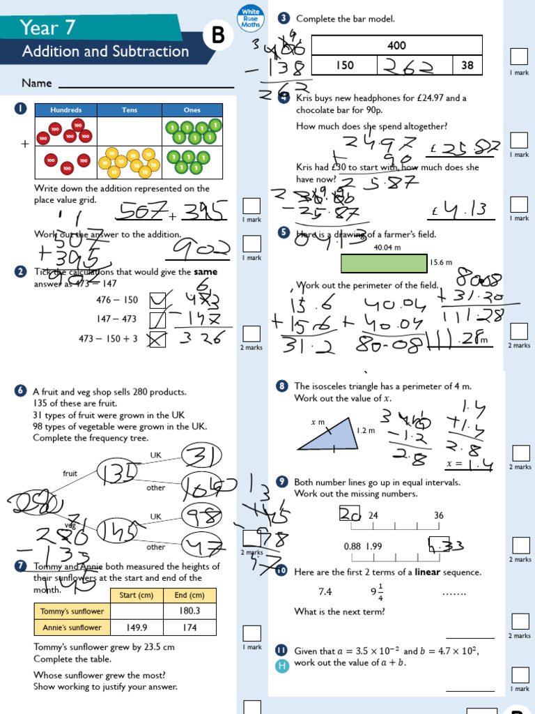 Problem Solving (Add & Sub) | PDF | Mathematics
