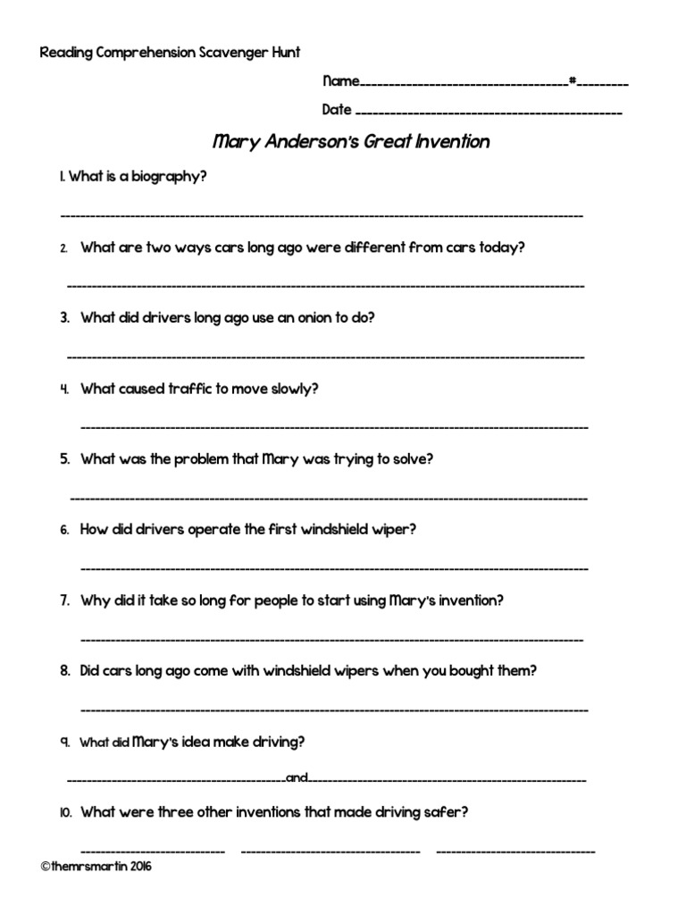 Mary Anderson's Great Invention | PDF | Vehicles | Vehicle Technology