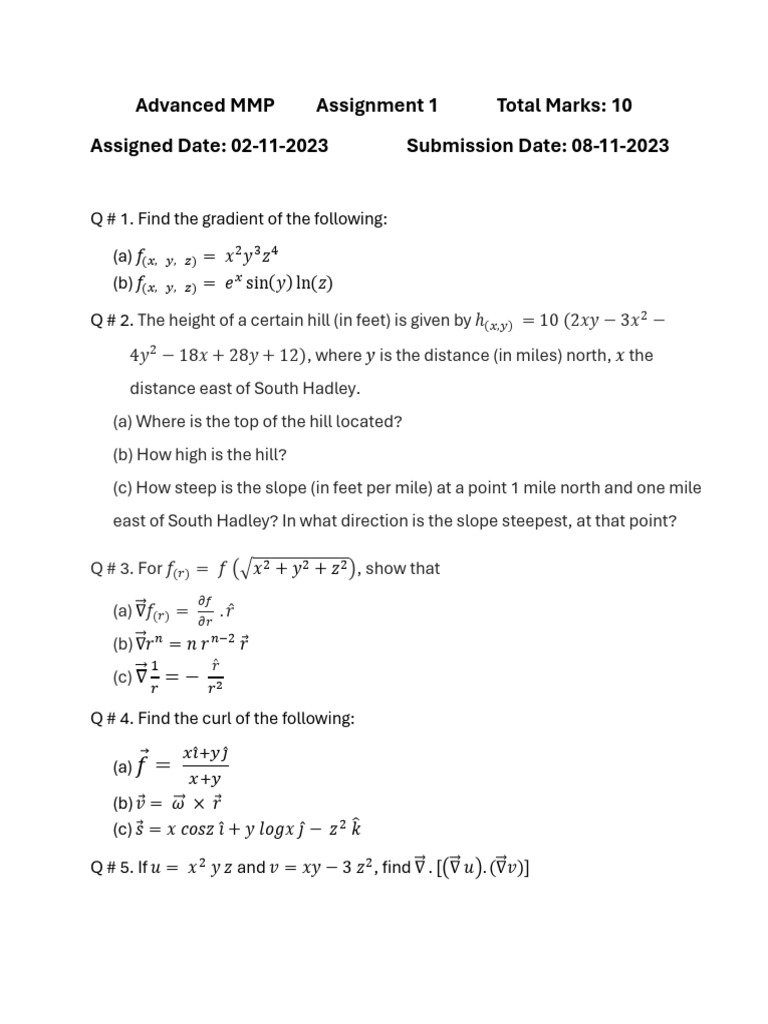 Advanced MMP Assignment 1 | PDF