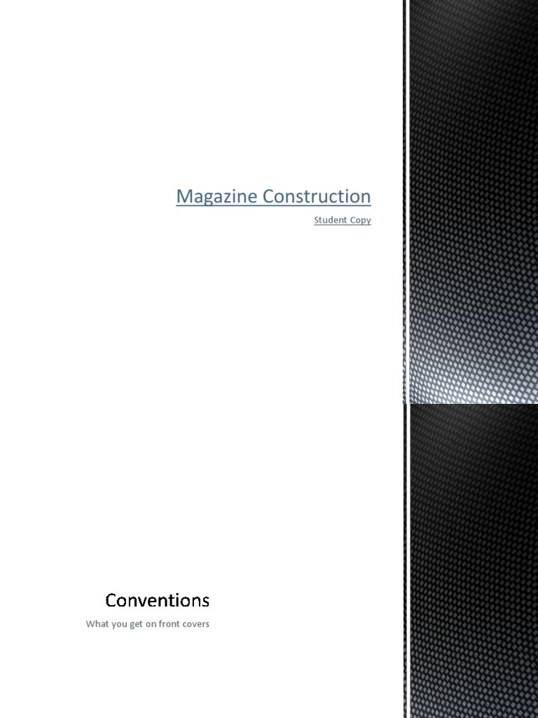 Magazine Cover Conventions Explained | PDF | Art