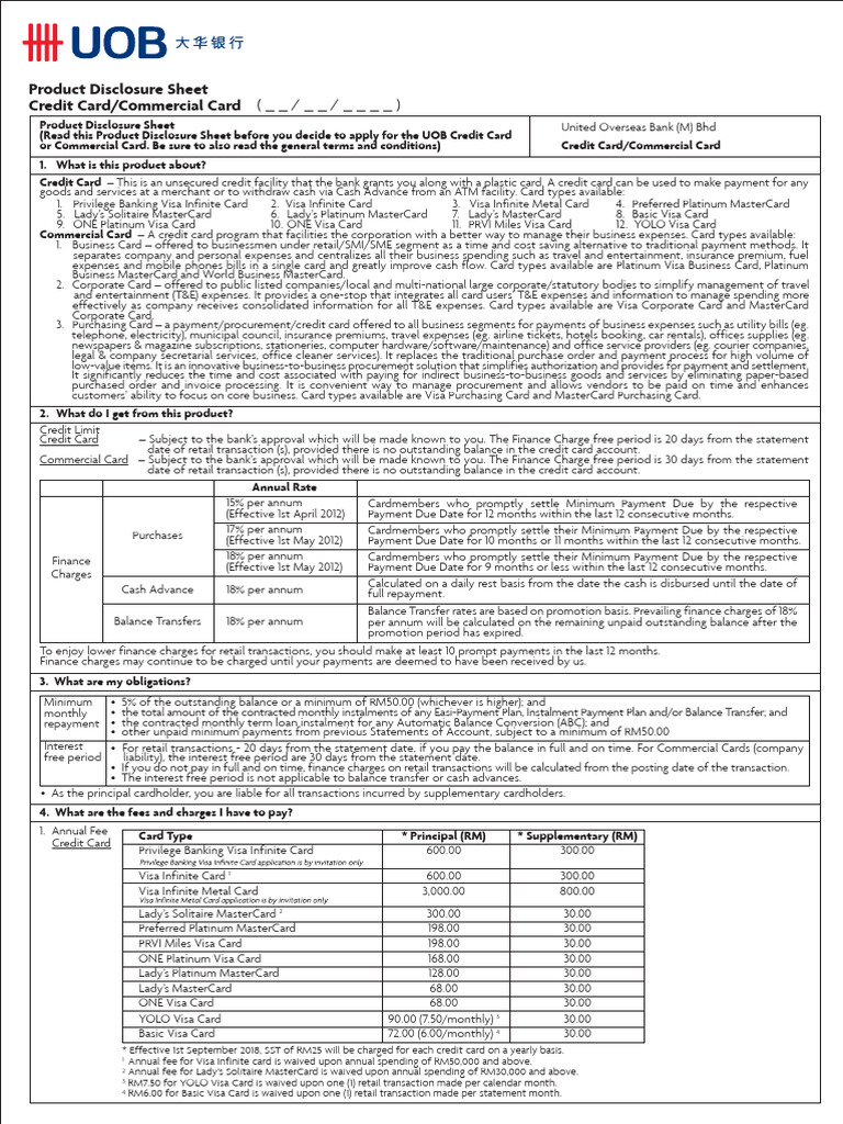 Product Disclosure Sheet - Credit Cards and Commercial Cards (ENG ...