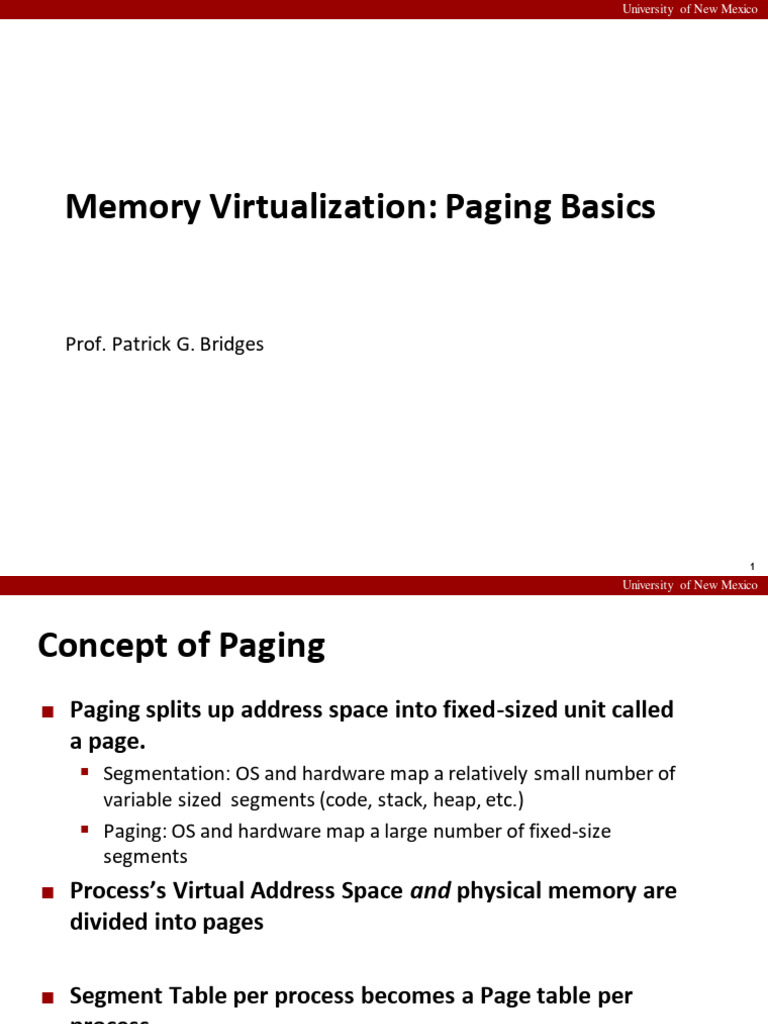 15 Address Space Paging Intro | PDF | Cpu Cache | Computer Programming