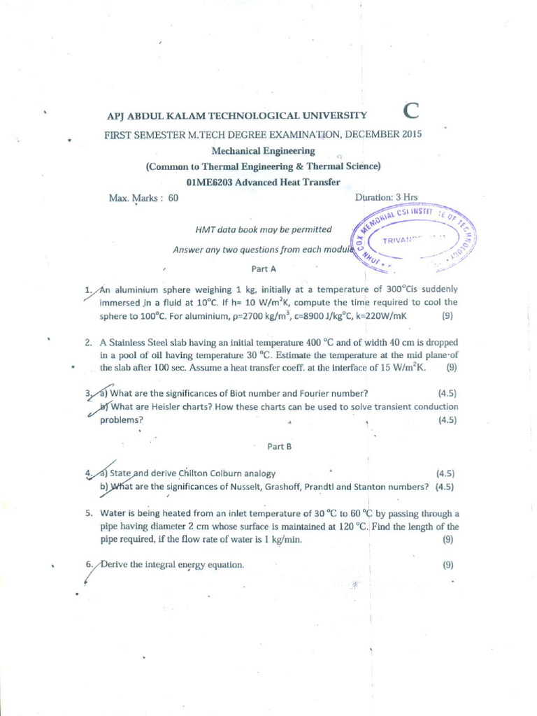 Advanced Heat Transfer Dec 2015 Pdf
