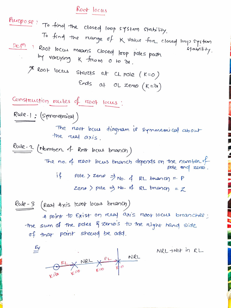 Rule S To Draw Root Locus | PDF | Control Theory