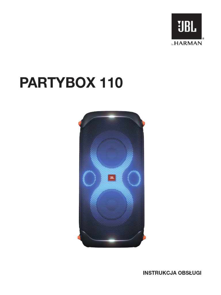Instrukcja Obslugi JBL PartyBox 110 | PDF