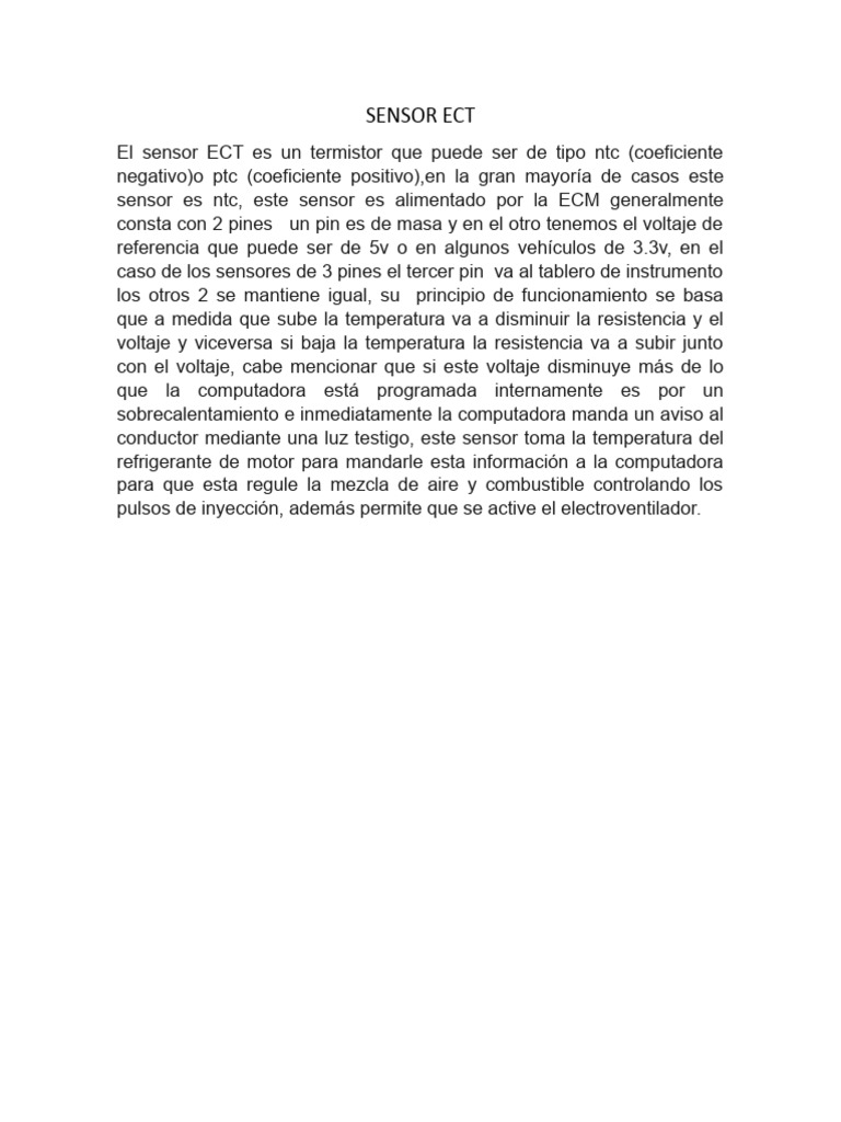 Sensor Ect-1 | PDF | Resistencia Eléctrica y Conductancia | Sensor