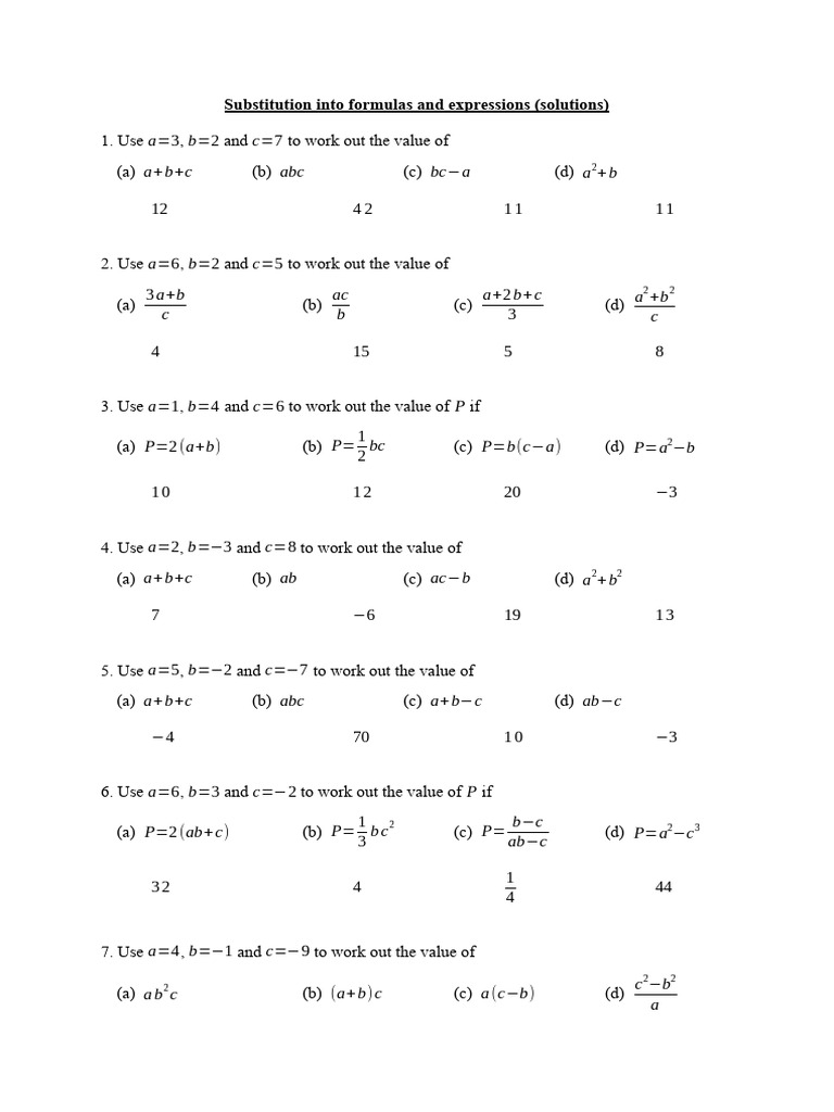 Algebraic Fraction Formulas and Expressions | PDF | Mathematical ...