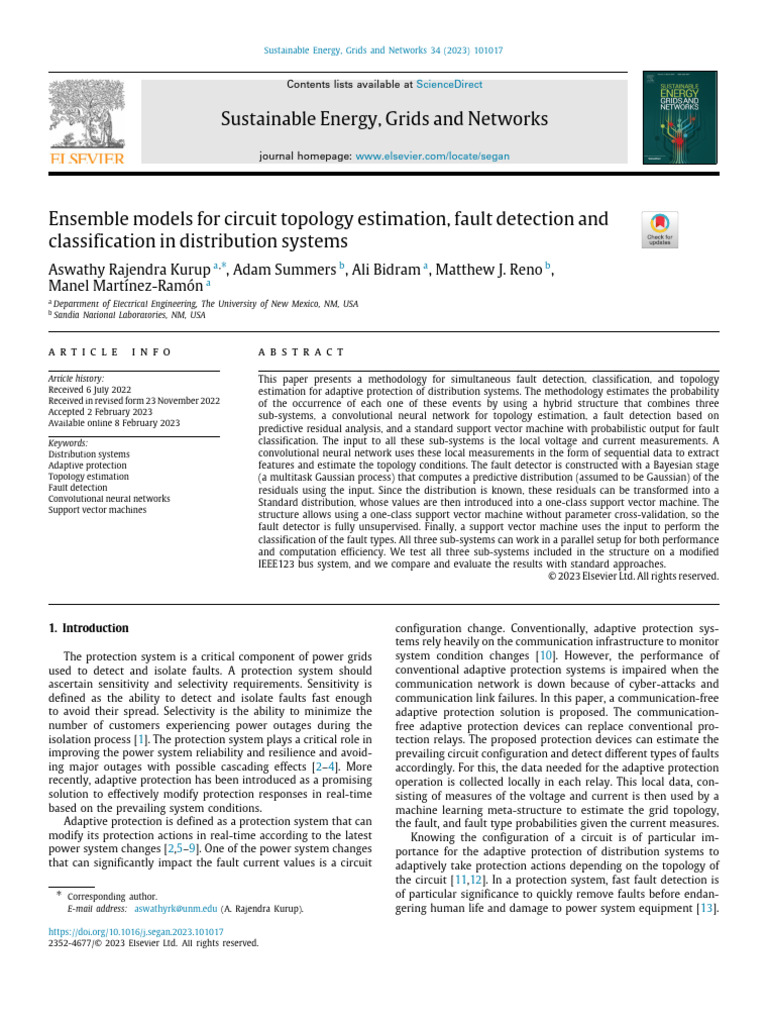 5.ensemble Models For Circuit Topology Estimation, Fault Detection and Classifica | PDF ...