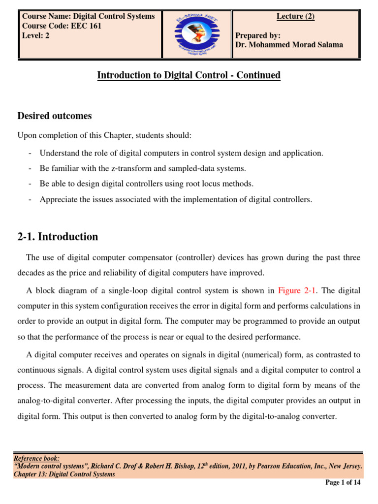 2 - Lecture 2 - Z-Transform - (2nd Term 2021-2022) | PDF | Discrete Time And Continuous Time ...