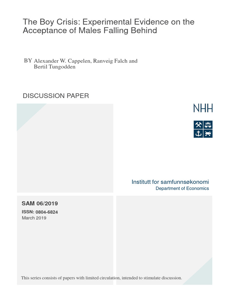 Gender Bias in the Boy Crisis | PDF | P Value | Gender Studies