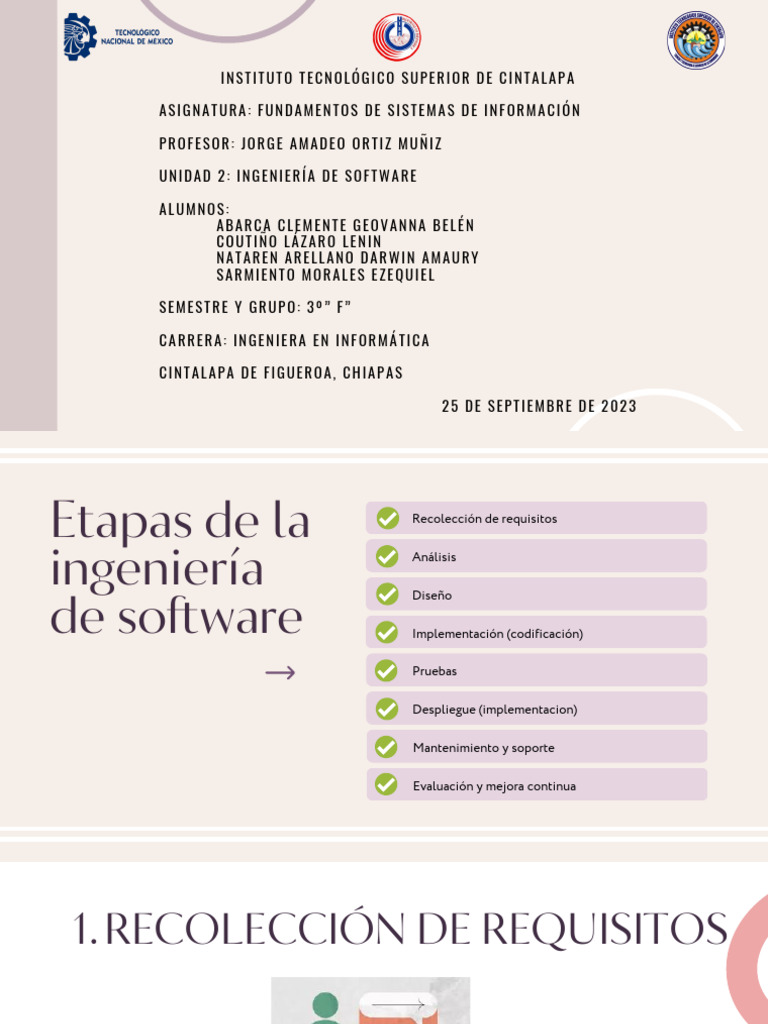 Etapas de Ing. Software | PDF
