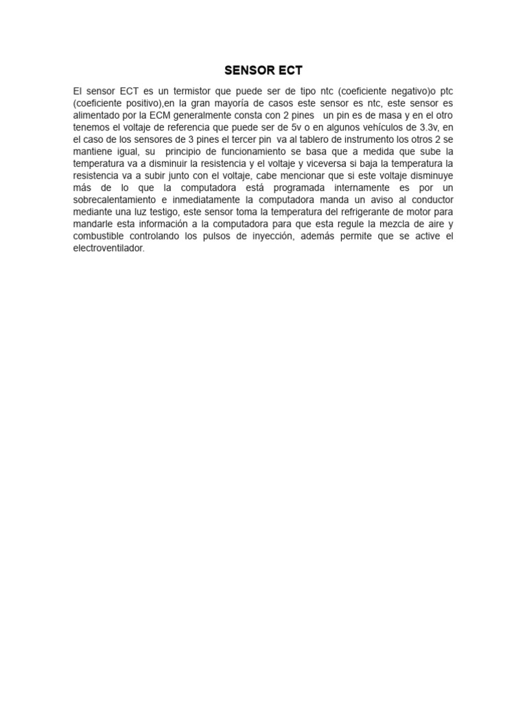 Sensor Ect-3 | PDF | Resistencia Eléctrica y Conductancia | Ciencias ...