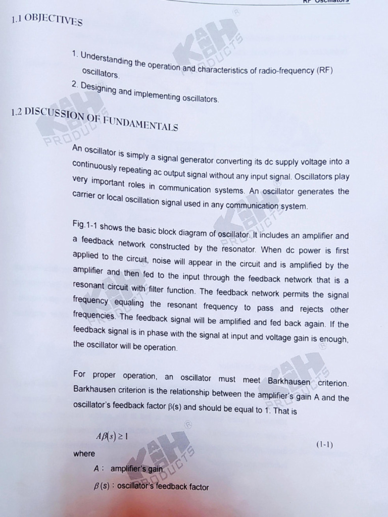 Lab Exp1 Oscillator | PDF