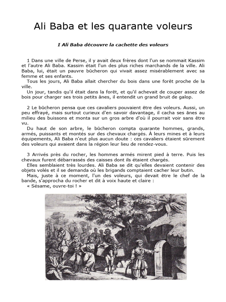 17 Ali Baba Et Les Quarante Voleurs | PDF