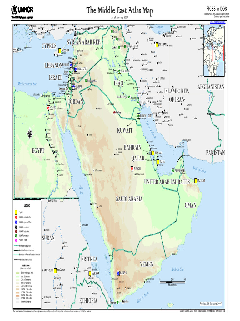The Middle East Atlas Map 2007 | PDF