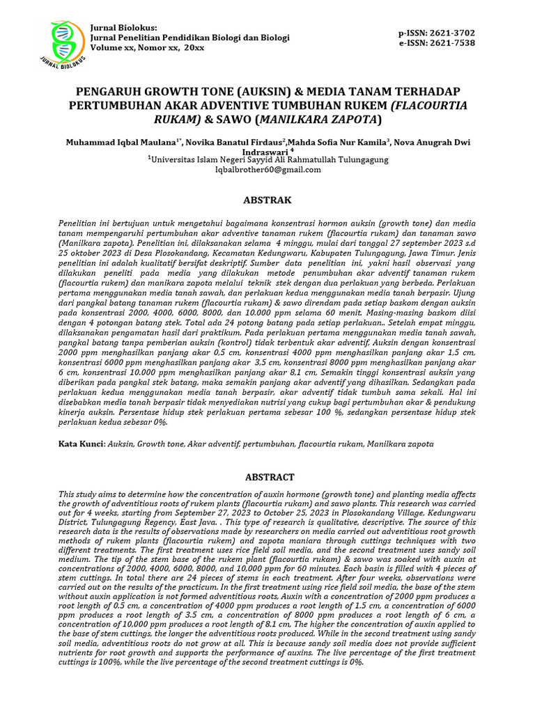 FIX Fistum Topik 2 Auksin Kelompok 2 | PDF | Sains & Matematika | Teknologi & Rekayasa