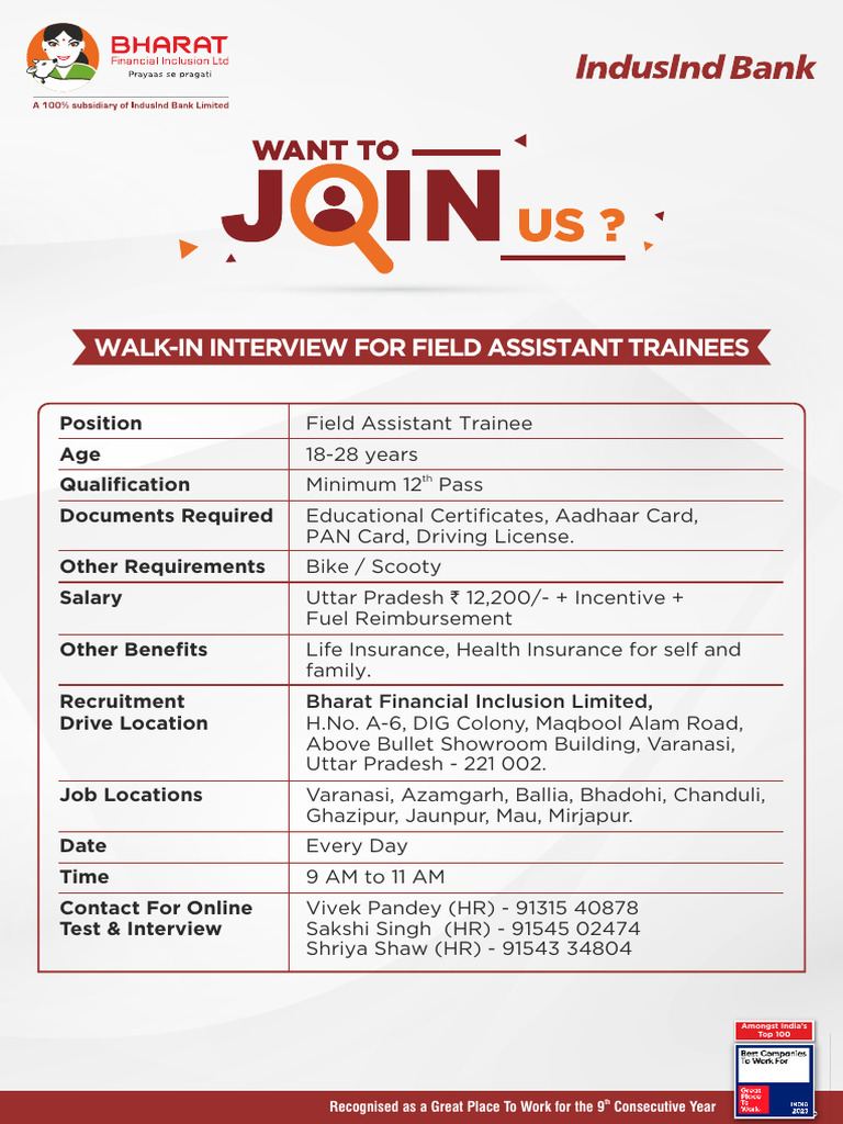 Requirement A5 Flyer Varanasi 101123 | PDF