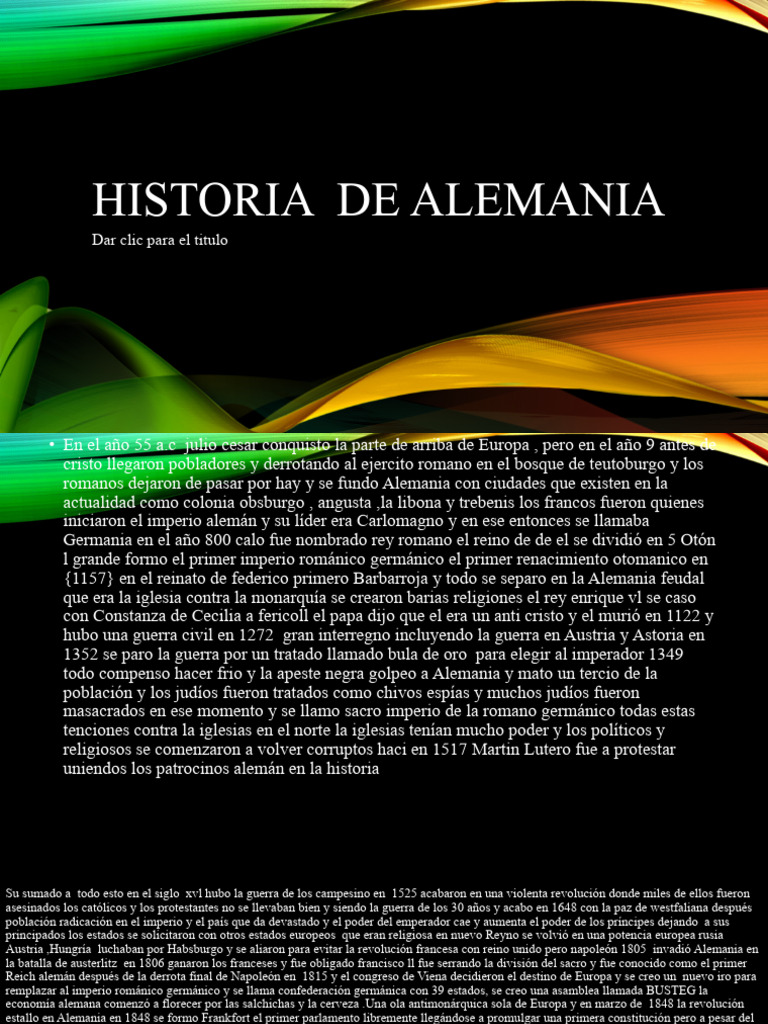 Historia de Alemania | PDF | Prusia | imperio Alemán