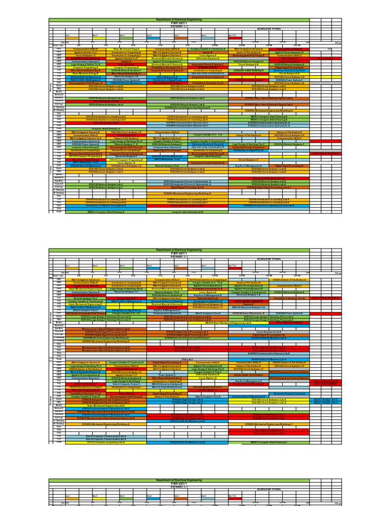 Time Table | PDF | Signal (Electrical Engineering) | Electronics