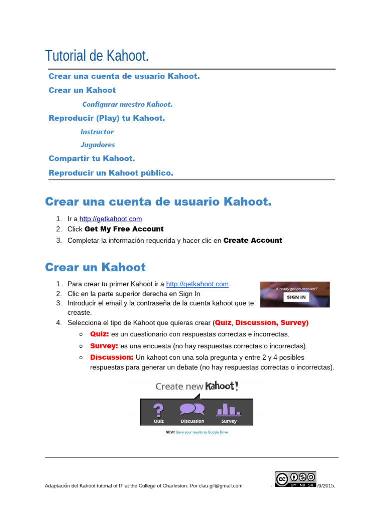 Tutorial de Kahoot | PDF | Informática