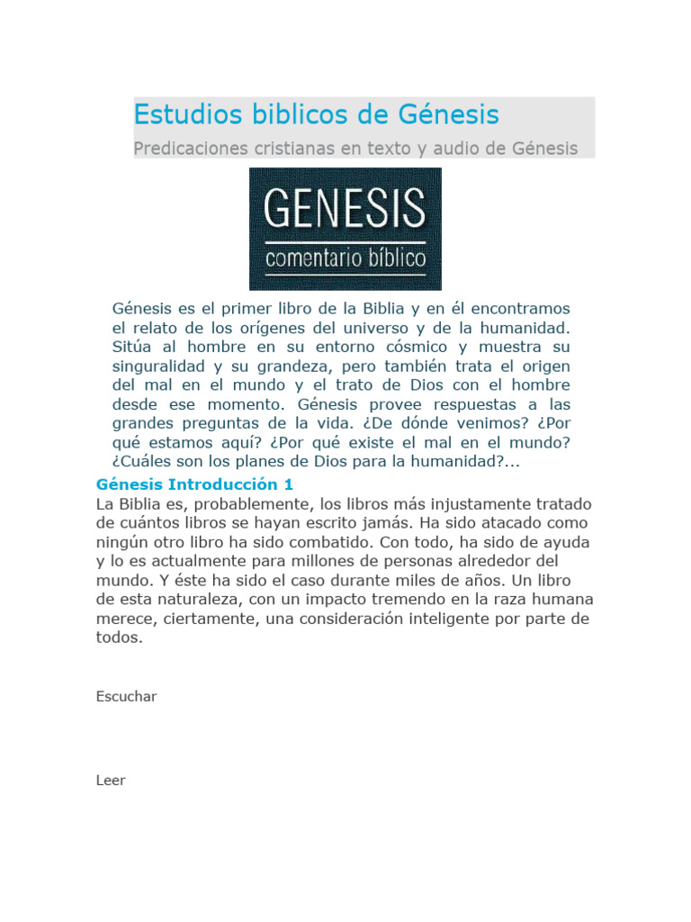 Estudio Bíblico del Libro de Génesis | PDF | Jacob | Abrahán