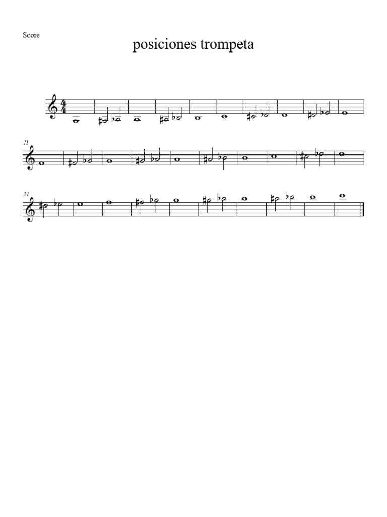 Posiciones Trompeta | PDF