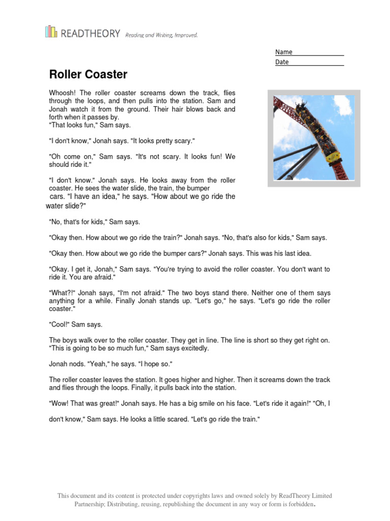 3rd Grade Roller Coaster All | PDF