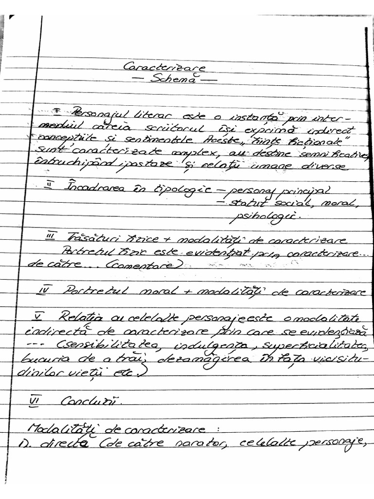 Caracterizare Schemă | PDF