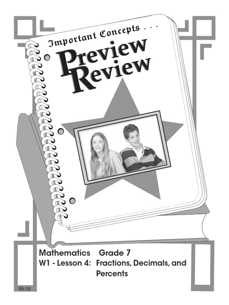 Math 7 - Week 1 - Lesson 4 | PDF | Decimal | Mathematical Concepts