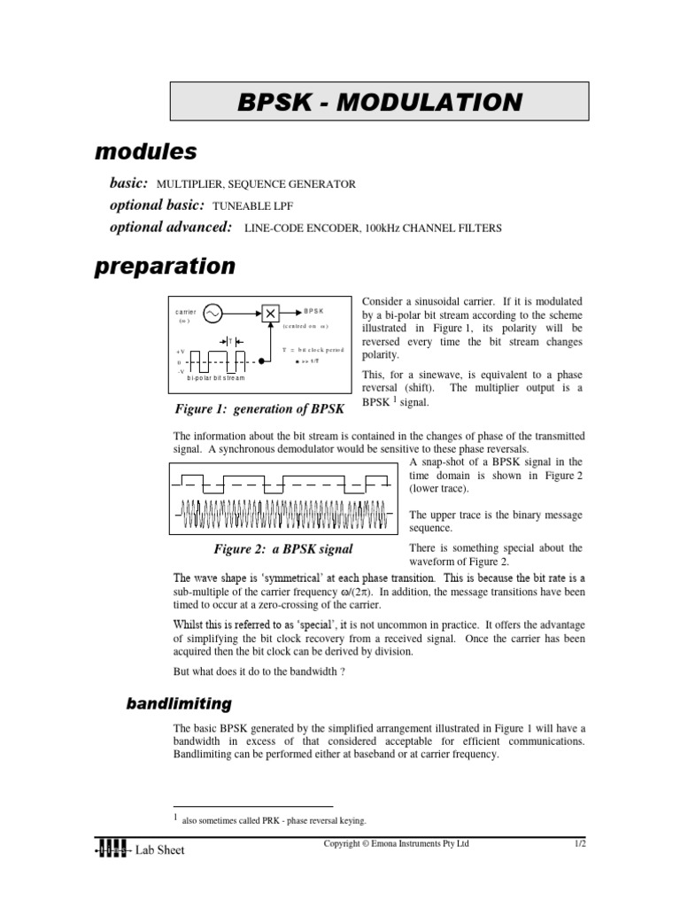 Bai 4 Phu Luc PSK Generator and Demondulator | PDF | Modulation | Radio