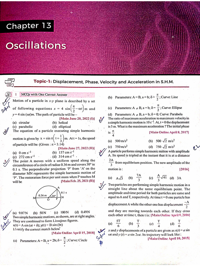 13 - Oscillation Motion | PDF