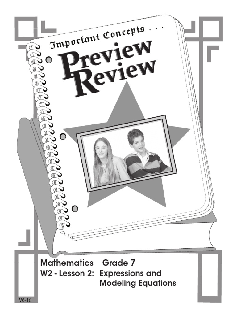 Math 7 - Week 2 - Lesson 2 | PDF | Equations | Variable (Mathematics)