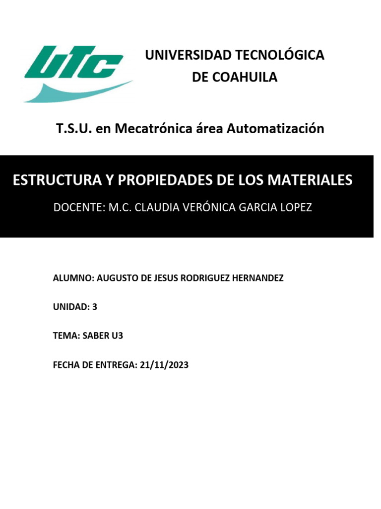 Saber U3 | PDF | Semiconductores | Dopaje (semiconductor)