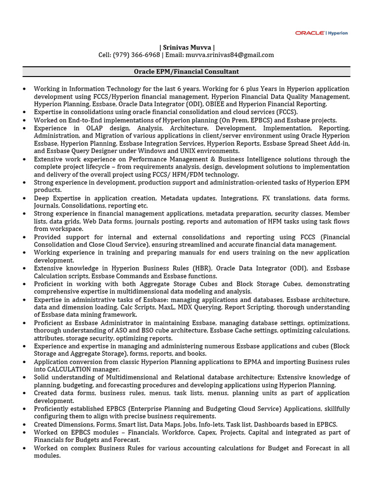 Srinivas Oracle Pdf Accounts Payable Oracle Corporation