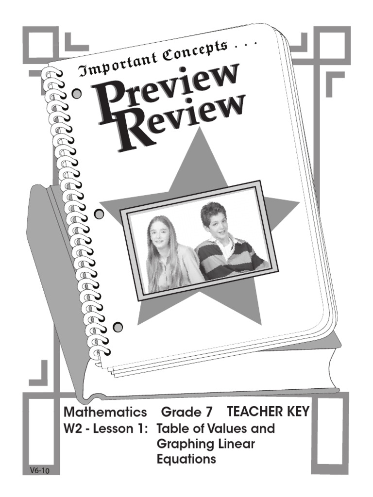 Math 7 - Week 2 - Lesson 1 - Key | PDF
