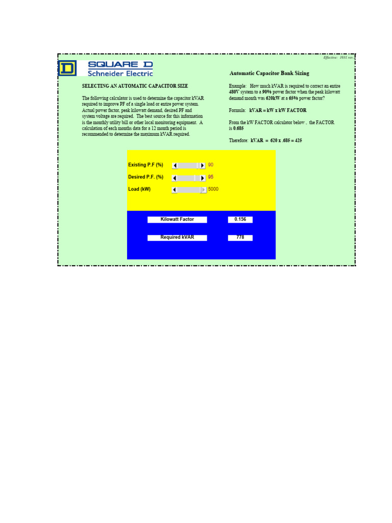 Calcular Los Kvar de Un Banco | PDF | Capacitor | Computer Engineering