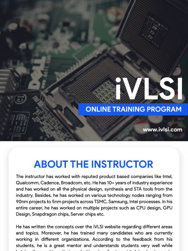 VLSI Physical Design Training Program | PDF