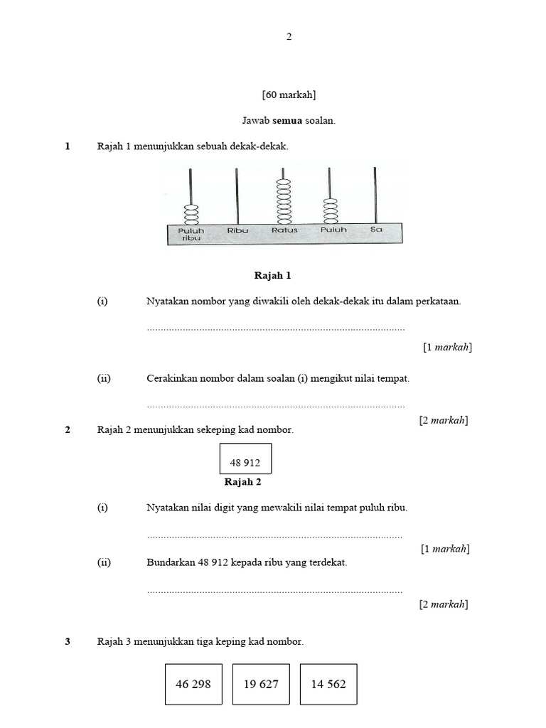Matematik K2 Tahun 4 Pdf