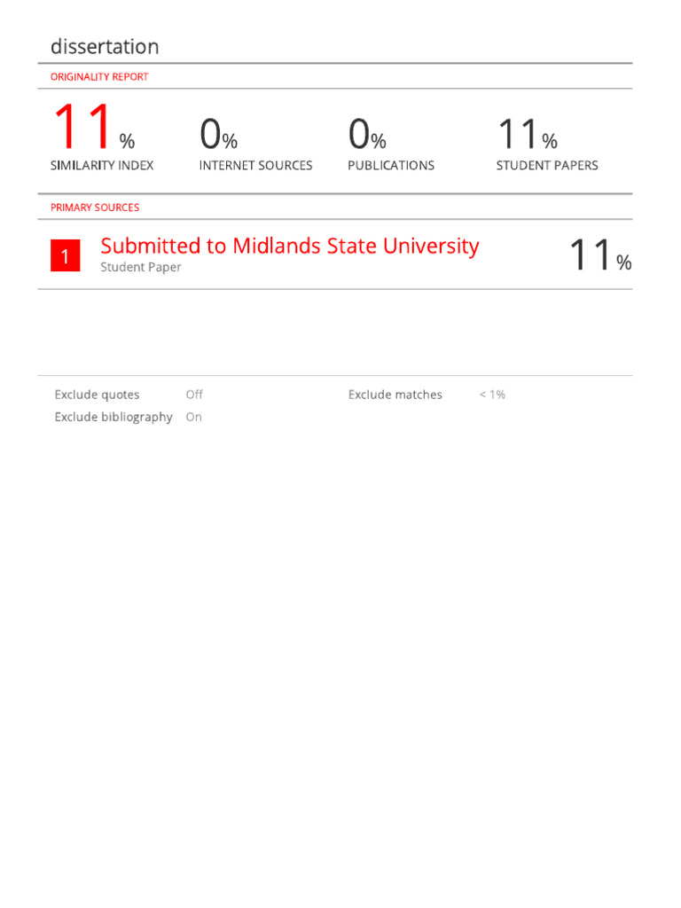Dessertation Similarities | PDF