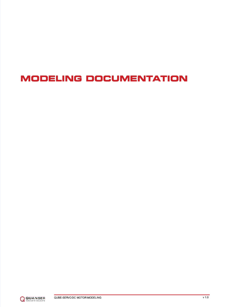 Pdf Qube Servo Dc Motor Modeling Compress Pdf