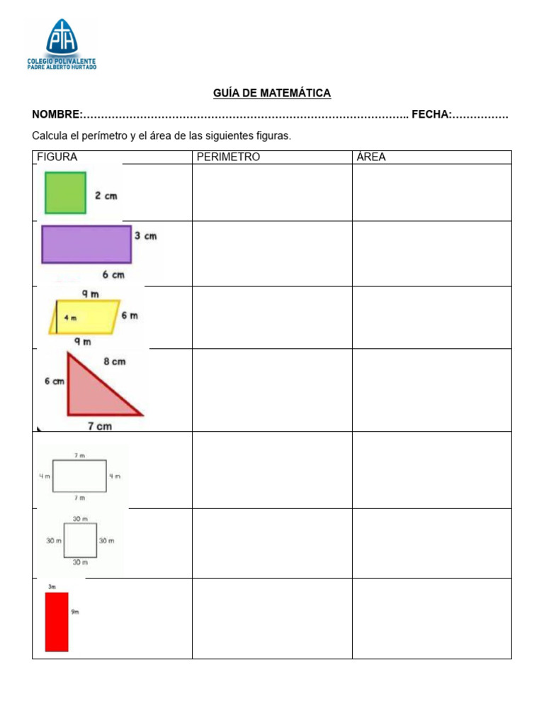 Área de Figuras 2D: Guía Práctica | PDF | Métodos y materiales de enseñanza
