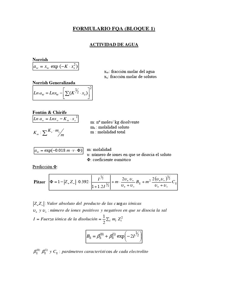 Formula Rio Pfa I | PDF | Ciencias fisicas | Química