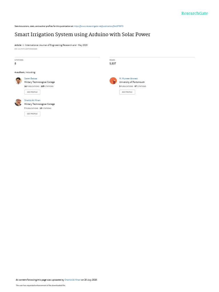 Smart-Irrigation-System-Using-Arduino-With-Solar-Power - Project Report | Download Free PDF ...