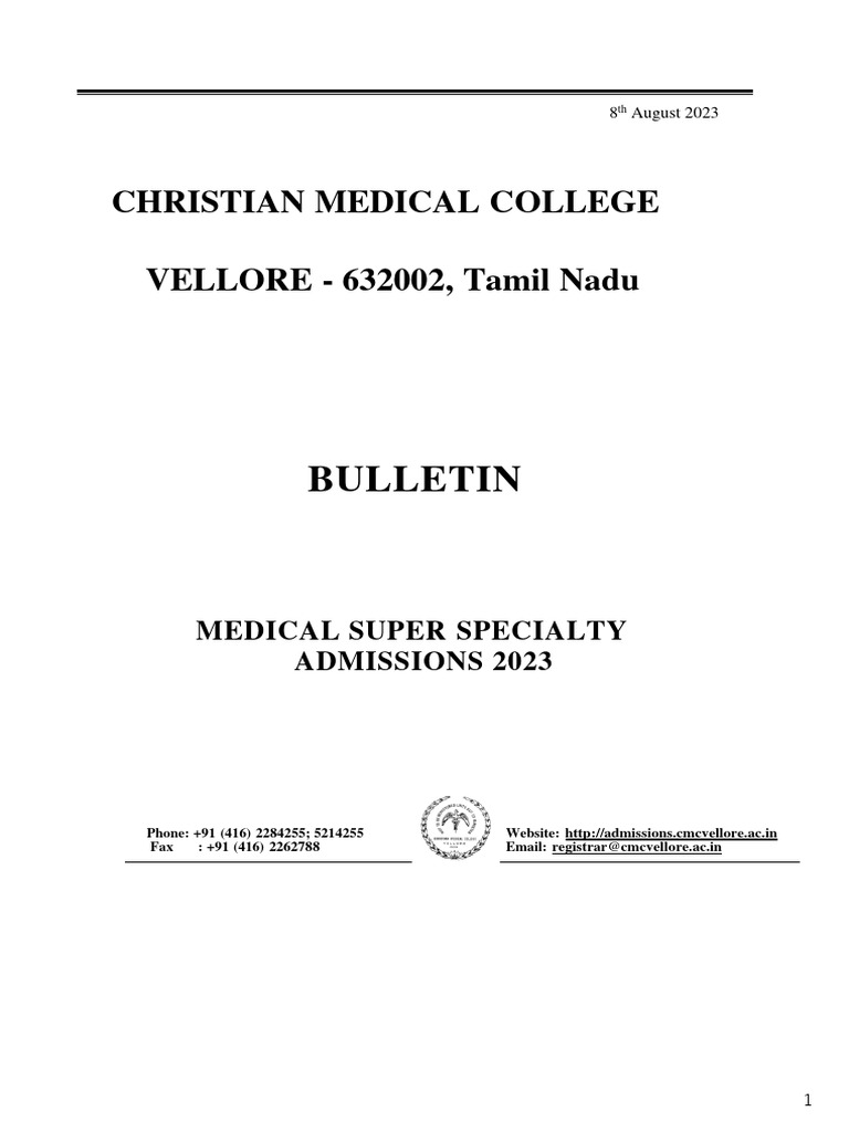 SS Bulletin 2023 Final 8 Aug 2023 | PDF | Doctor Of Medicine | Medical ...