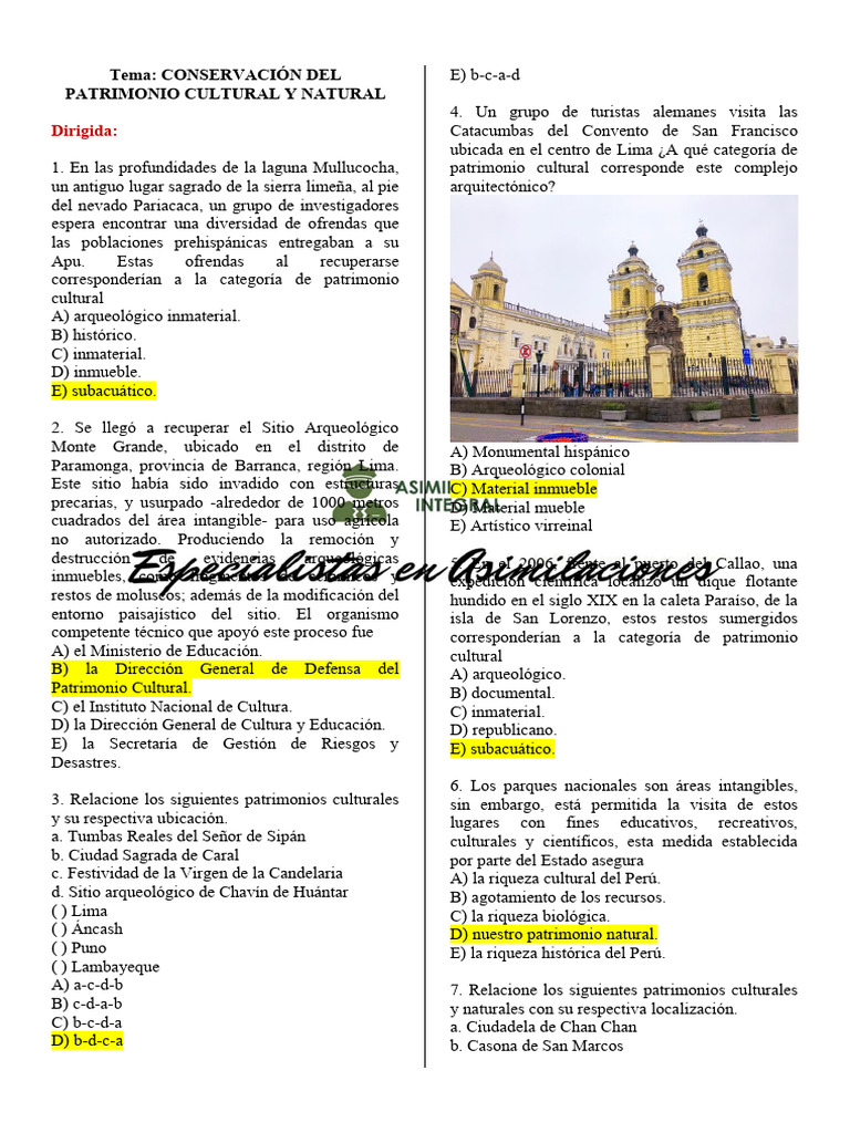 18 - 10 - 22 Conservación Del Patrimonio Cultural y Natural | PDF ...