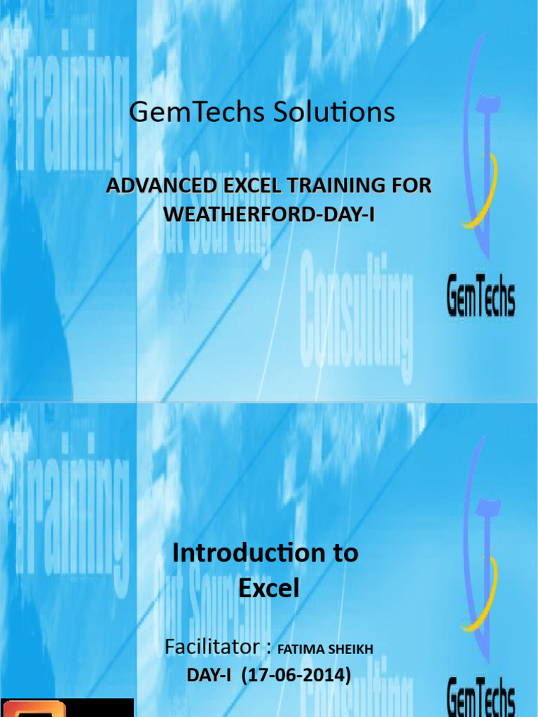 Advanced XL Presentation Day 1 (Final) | PDF | Parameter (Computer ... Advanced XL Presentation Day 1 (Final) | PDF | Parameter (Computer ...