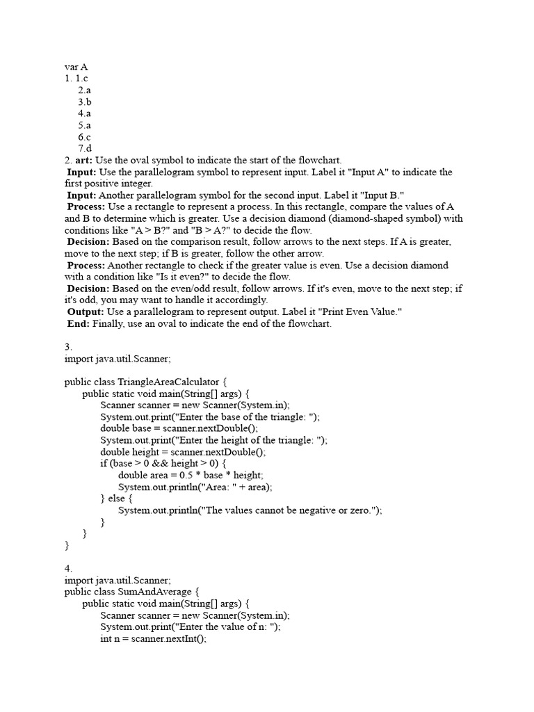 Test 1 AAns | PDF | Area | Computer Science